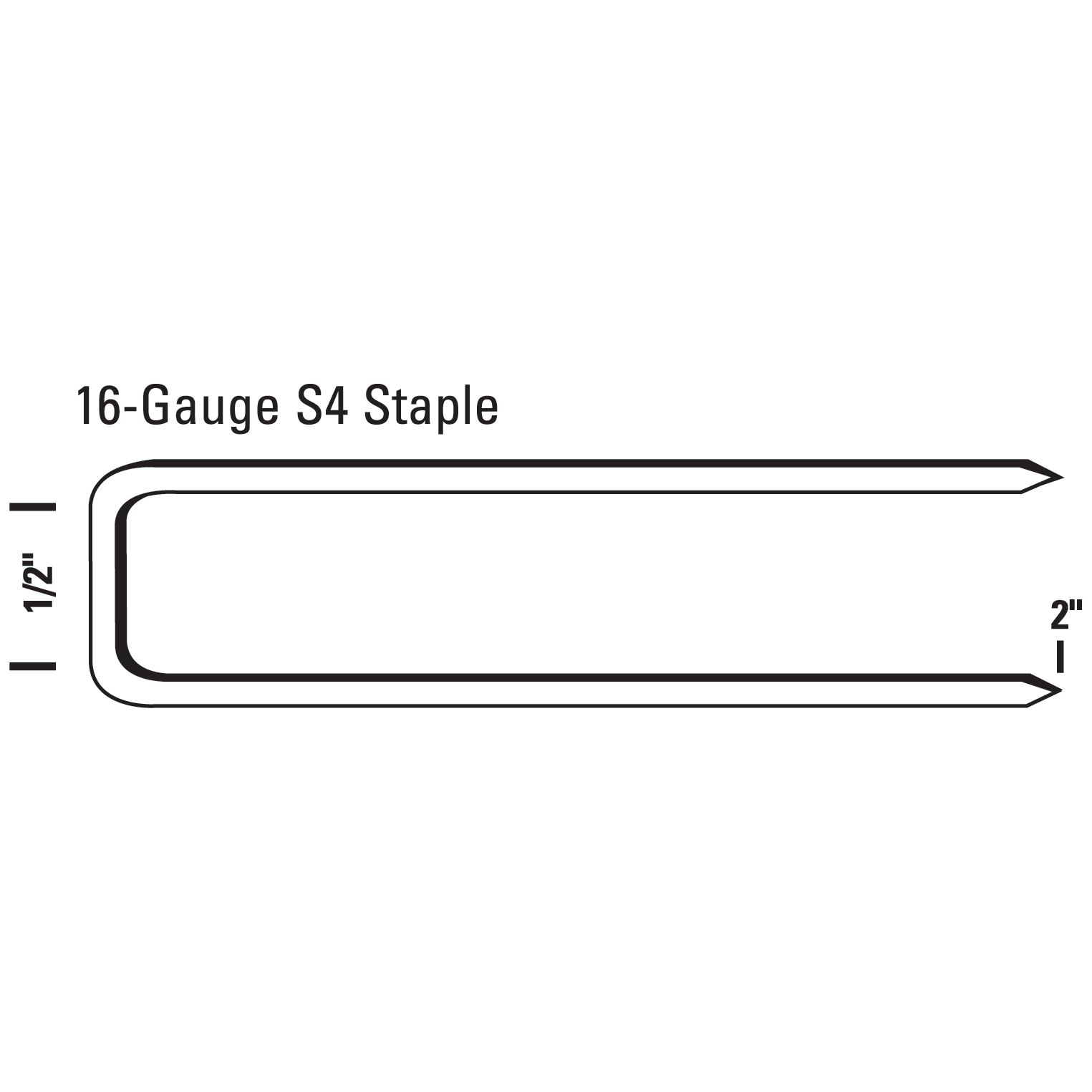 Bostitch Industrial 16S4-50SG10M 1/2" Crown x 2" 16ga S4 Staple Galvanized